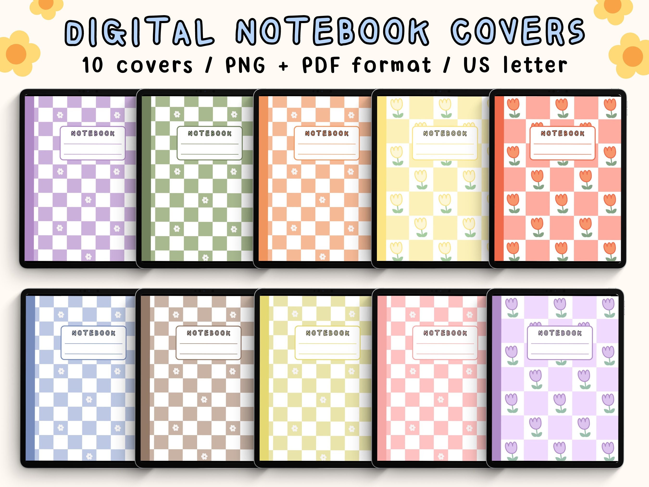 Notebook Covers for Goodnotes / Pastel Digital Notebook Cover - Etsy