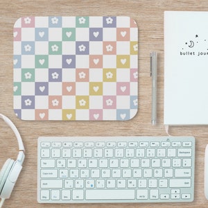 Cute Mouse Pad Small Mousepad Rainbow Checkerboard Mouse Mat | Mouse ...