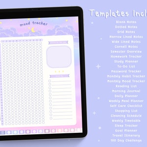 Undated Digital Planner / Cute Goodnotes Planner / 2025 Kawaii iPad ...