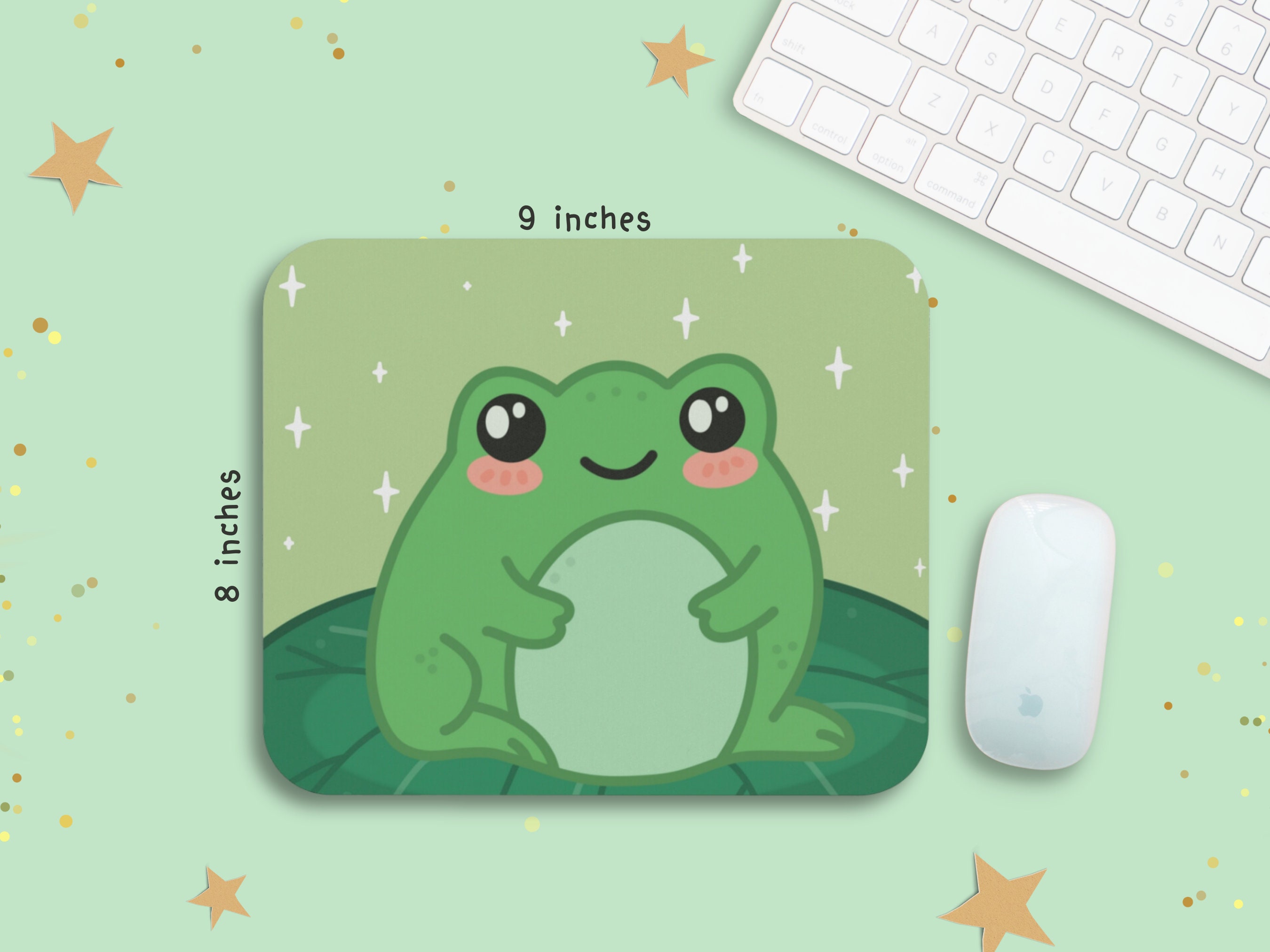 Kawaii Frog Mouse Pad / Kawaii Desk Decor / Cute Froggy Mouse Mat ...