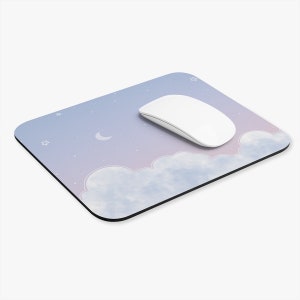 Kawaii Cloud Mouse Pad / Pastel Celestial Decor for Cute Desk Setup ...