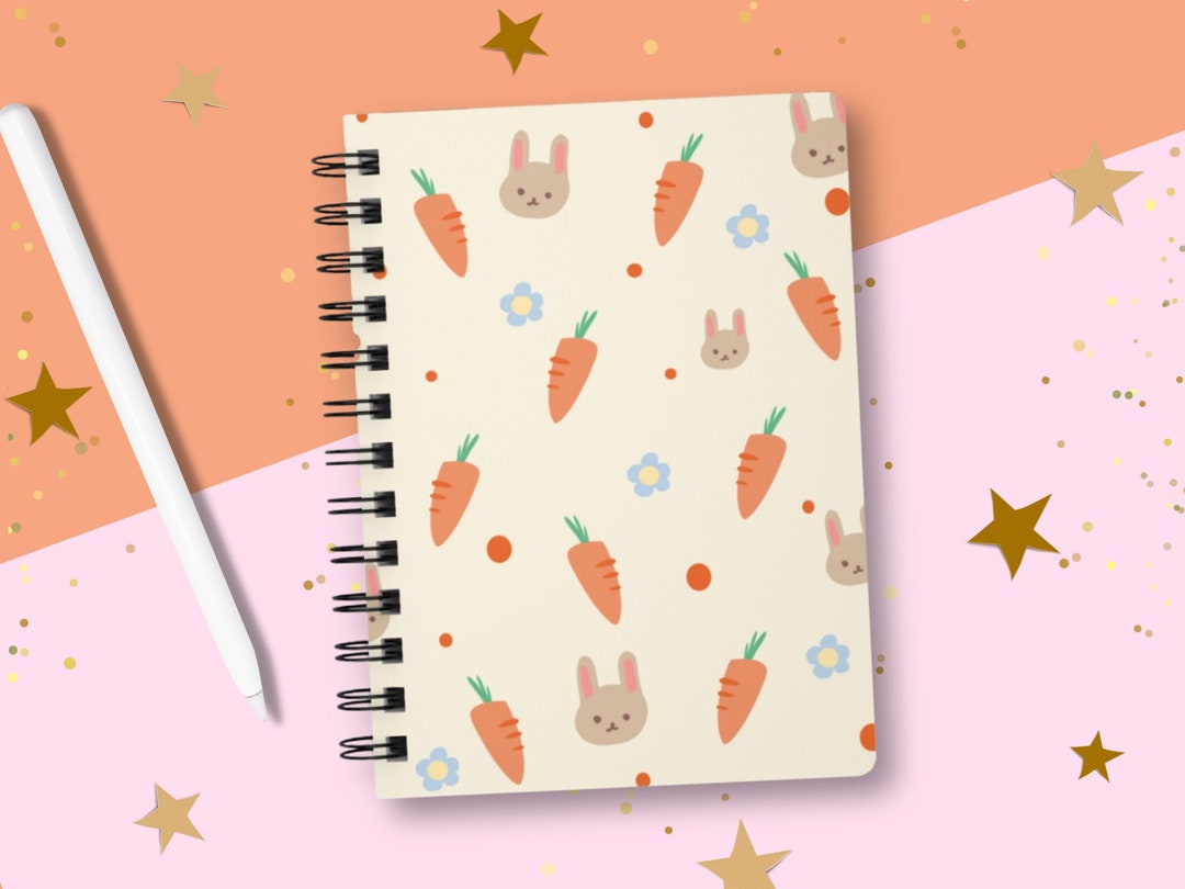 Kawaii Bunny Spiral Notebook / Lined Paper Cottagecore Ruled Journals ...