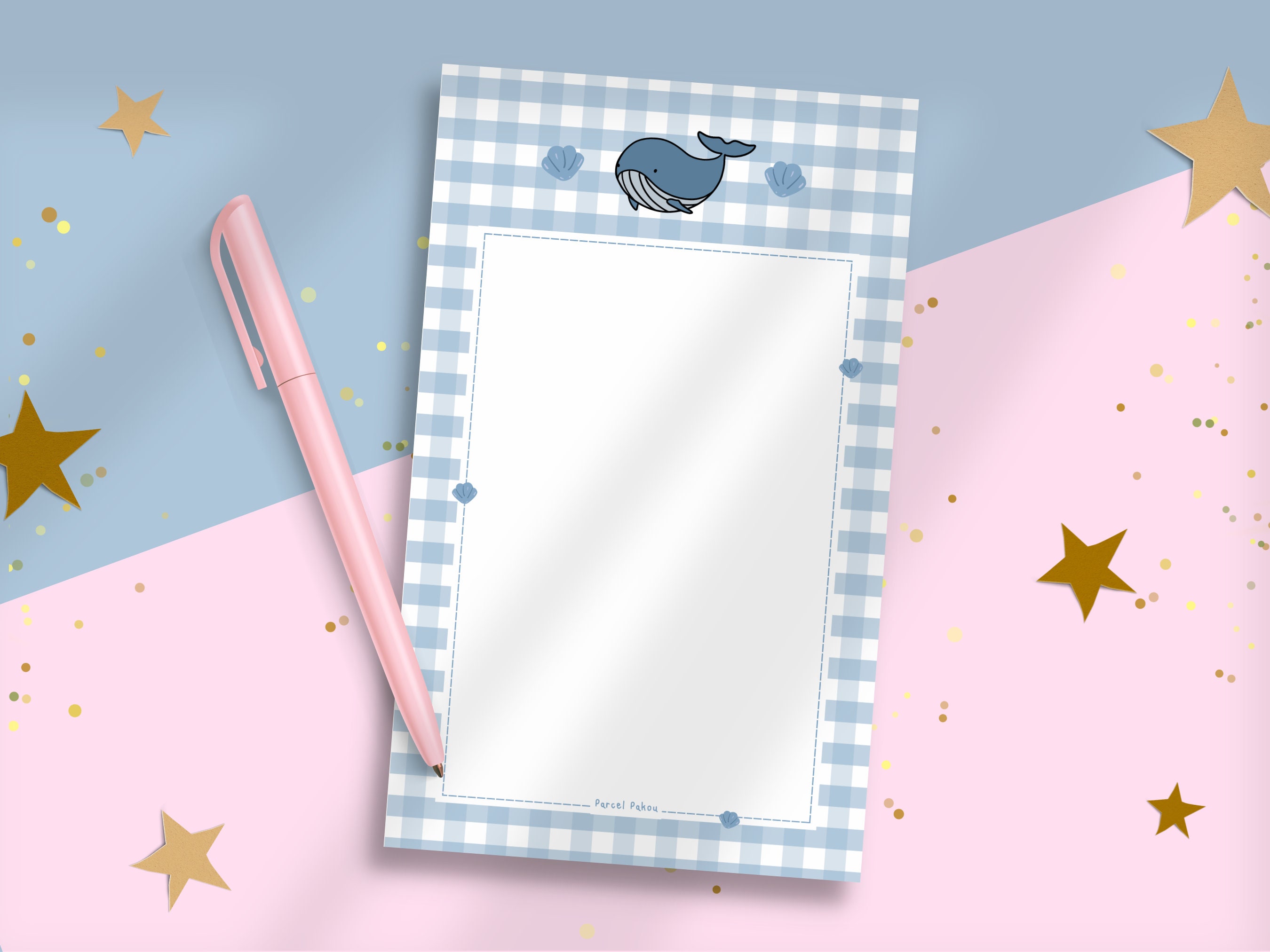 Kawaii Whale Notepad / Cute Ocean Animal Stationery / to Do - Etsy