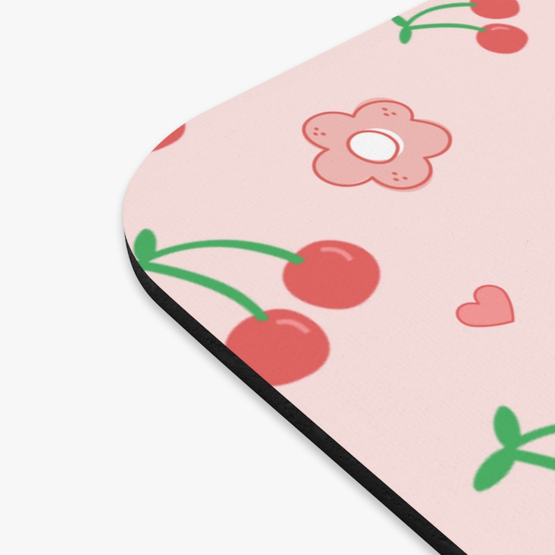 Cute Aesthetic Mouse Pad Small Pink Cherry Pattern Mouse Mat - Etsy