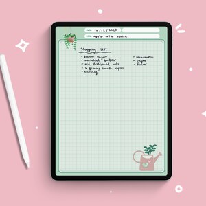 Plant Note Page Printable | Green Grid Note Paper | Plant Writing ...
