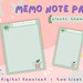 Plant Note Page Printable Green Grid Note Paper Plant - Etsy