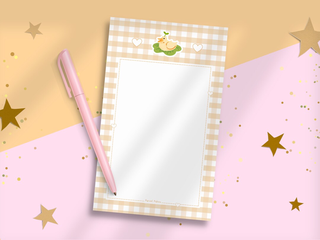 Cute Duck Notepad / Kawaii Spring Duck Hat Stationery / to Do List Memo ...
