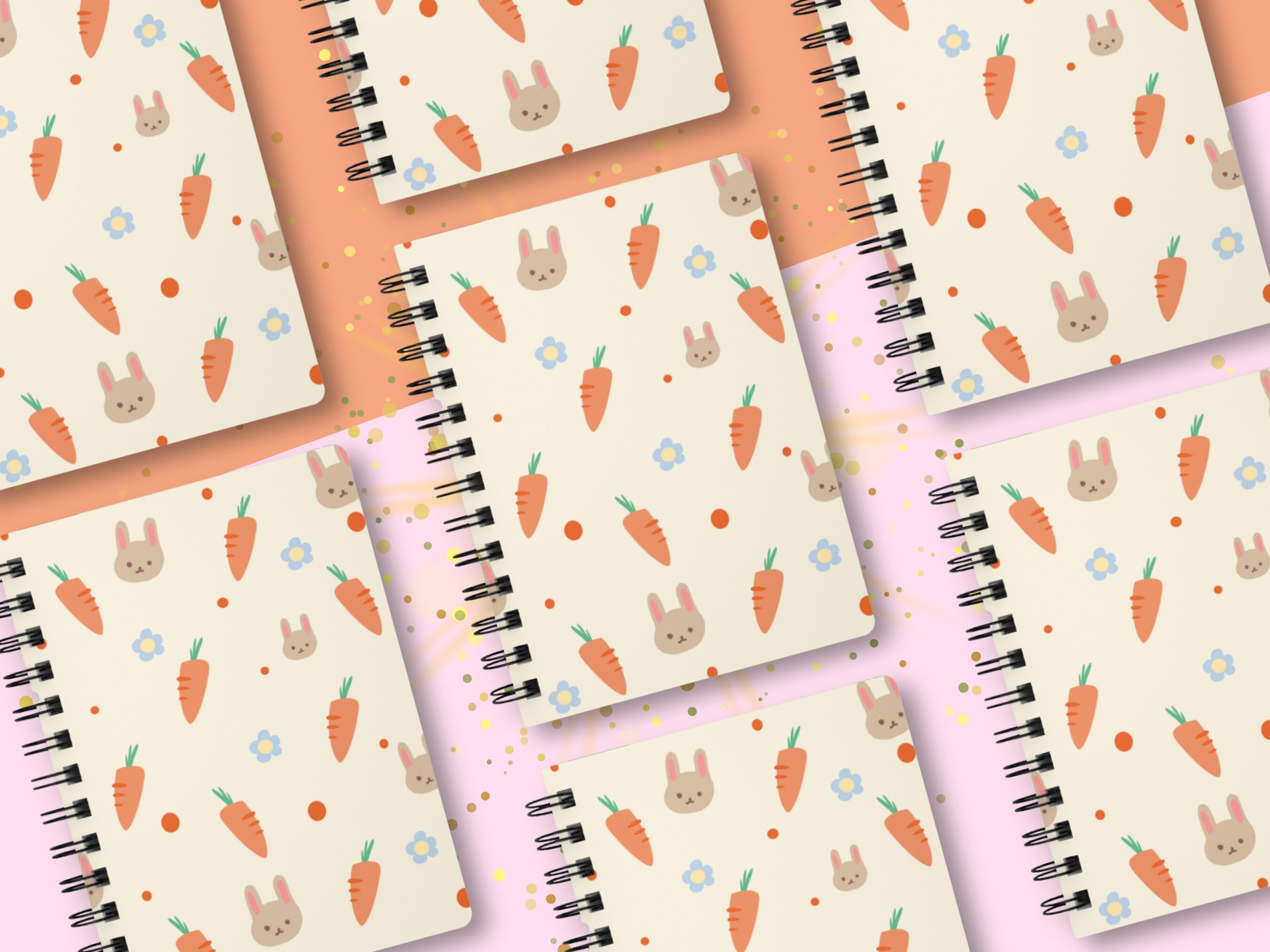 Kawaii Bunny Spiral Notebook / Lined Paper Cottagecore Ruled - Etsy