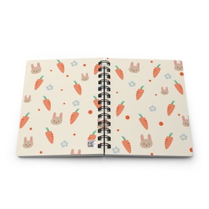 Kawaii Bunny Spiral Notebook / Lined Paper Cottagecore Ruled Journals ...