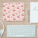 Cute Aesthetic Mouse Pad Small Pink Cherry Pattern Mouse Mat - Etsy