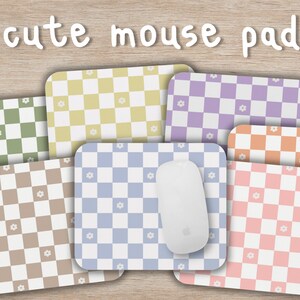 Cute Mouse Pad Pastel Checkerboard Small Mousepad Aesthetic - Etsy