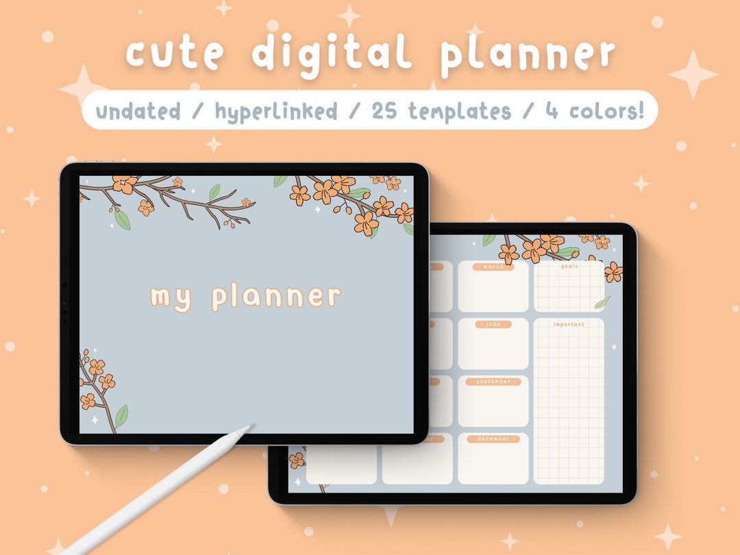 2025 Digital Planner / Cute Goodnotes Planner / Undated Kawaii iPad ...