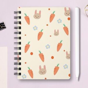 Kawaii Bunny Spiral Notebook / Lined Paper Cottagecore Ruled Journals ...