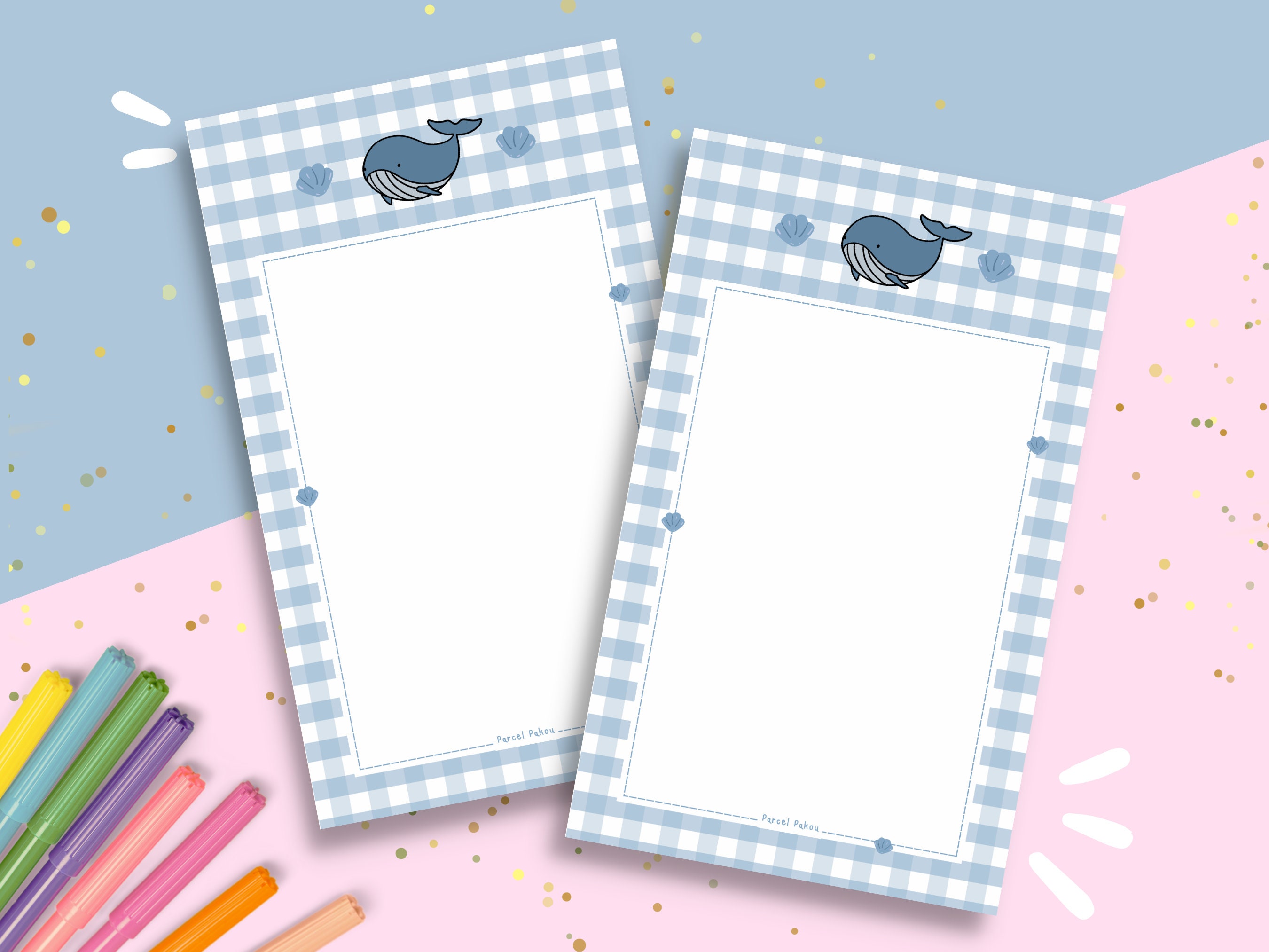 Kawaii Whale Notepad / Cute Ocean Animal Stationery / to Do - Etsy
