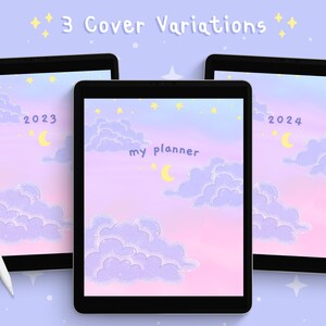 Undated Digital Planner / Cute Goodnotes Planner / 2025 Kawaii iPad ...