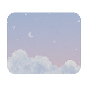 Kawaii Cloud Mouse Pad / Pastel Celestial Decor for Cute Desk Setup ...