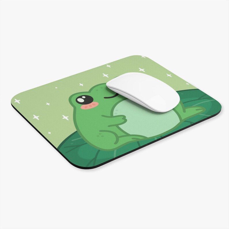 Kawaii Frog Mouse Pad / Kawaii Desk Decor / Cute Froggy Mouse Mat ...