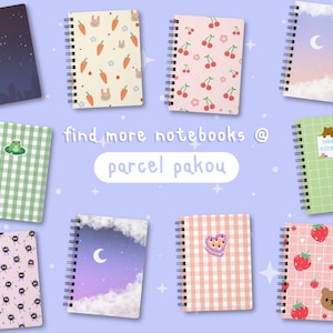 Kawaii Bunny Spiral Notebook / Lined Paper Cottagecore Ruled Journals ...