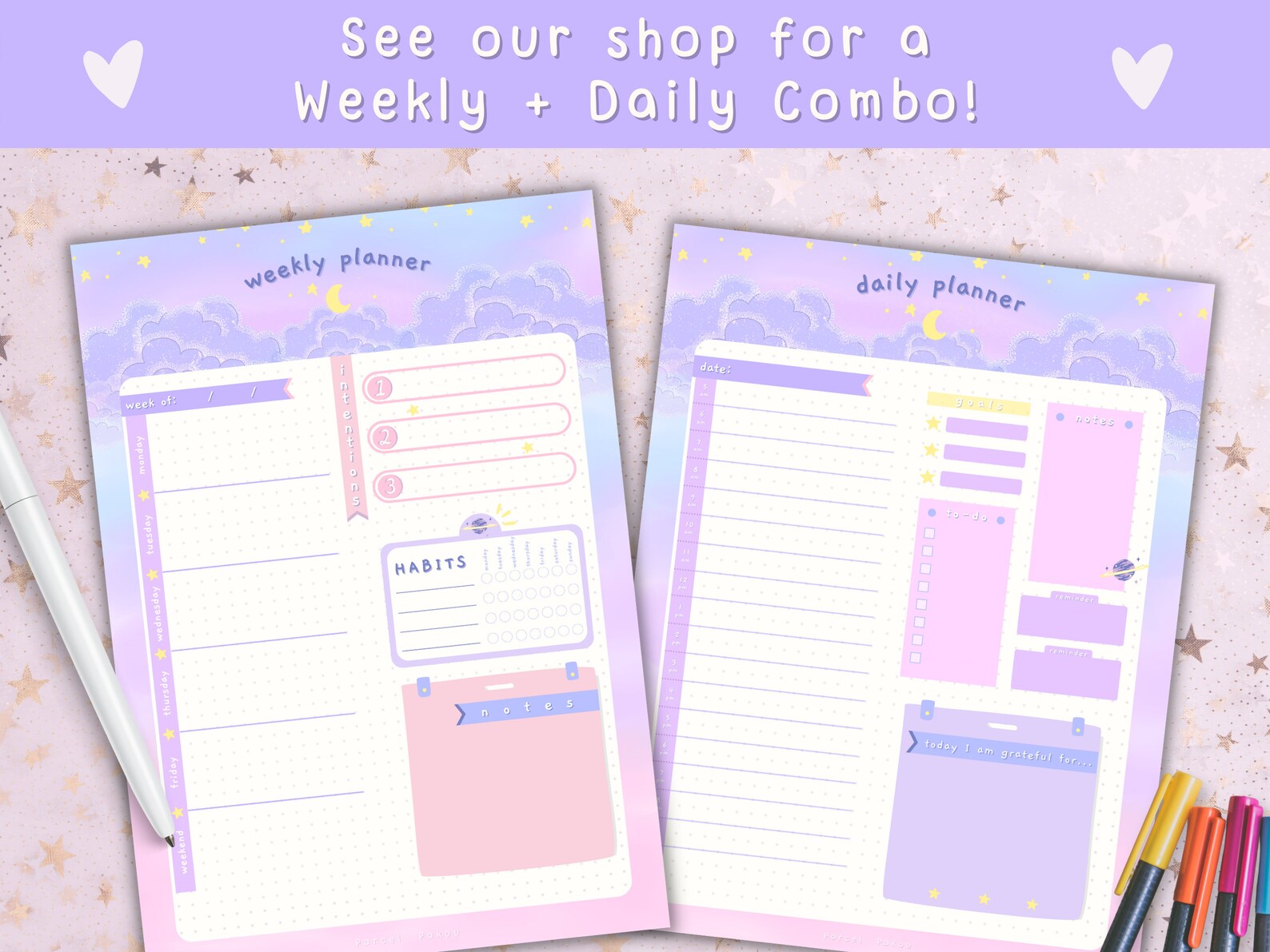 Weekly Planner Printable Template Goodnotes Digital Planner - Etsy