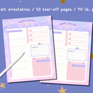 2024 Weekly Planner Notepad With to Do List, Intentions, Notes, Daily ...