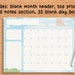 Printable Monthly Planner Blue Sky / Blank Desk Calendar / - Etsy