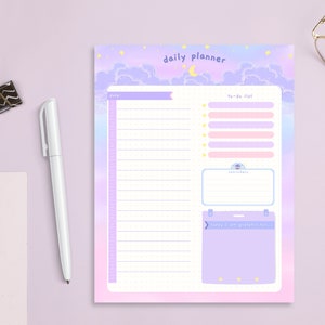 Dreamy Daily Planner 2024 / Tear off Notepad / Productivity Organizer ...