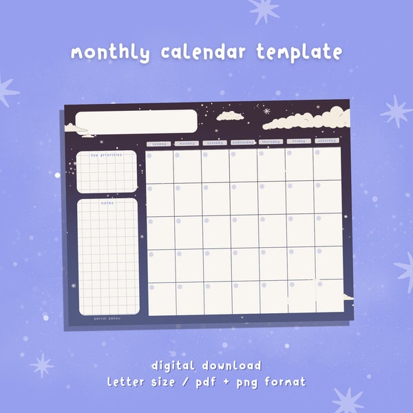 Free Printable Calendar - Etsy