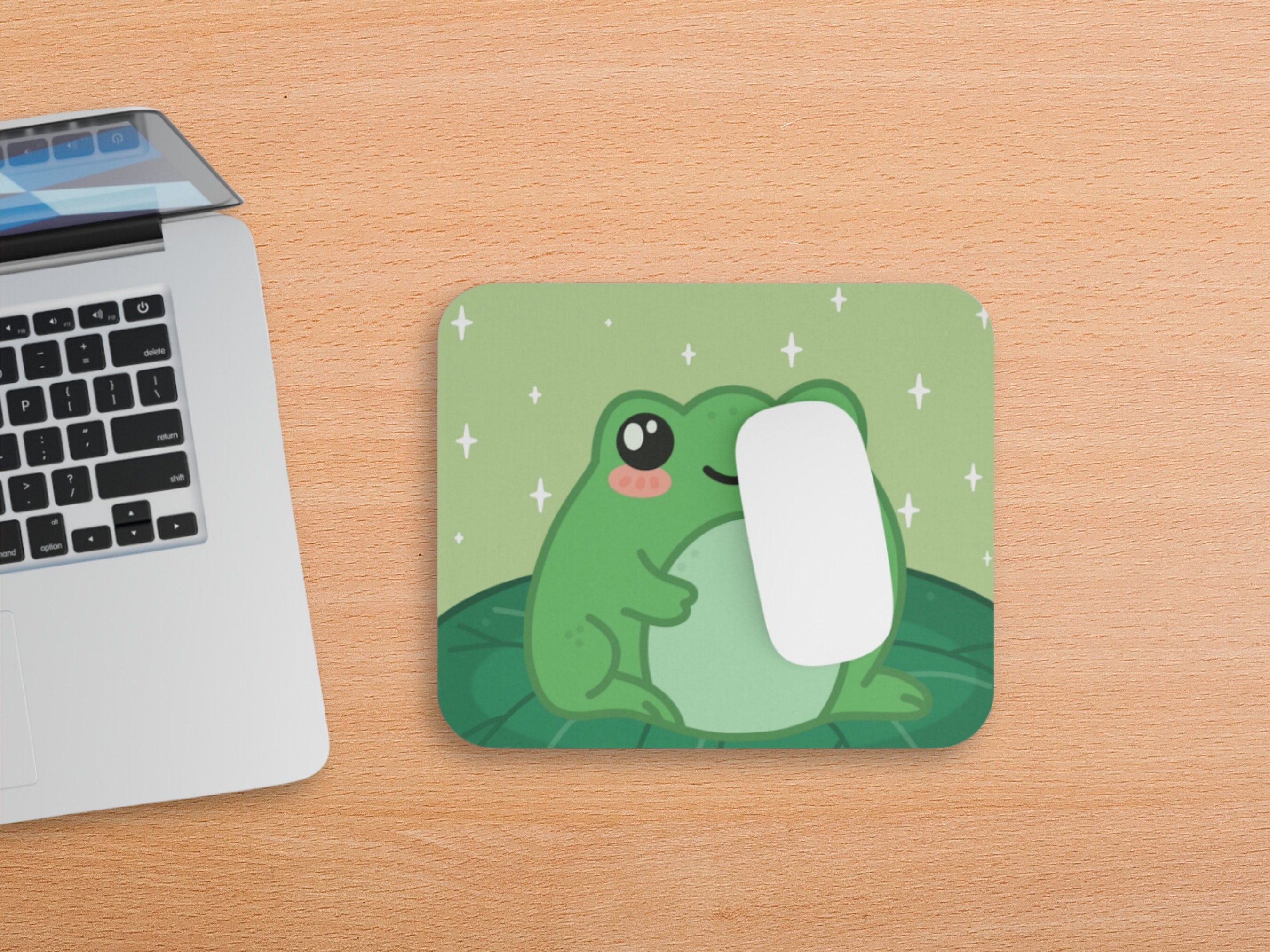 Kawaii Frog Mouse Pad / Kawaii Desk Decor / Cute Froggy Mouse Mat ...