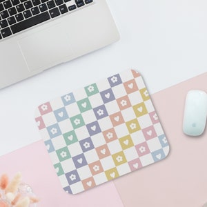 Cute Mouse Pad Small Mousepad Rainbow Checkerboard Mouse Mat | Mouse ...