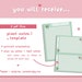 Plant Note Page Printable | Green Grid Note Paper | Plant Writing ...