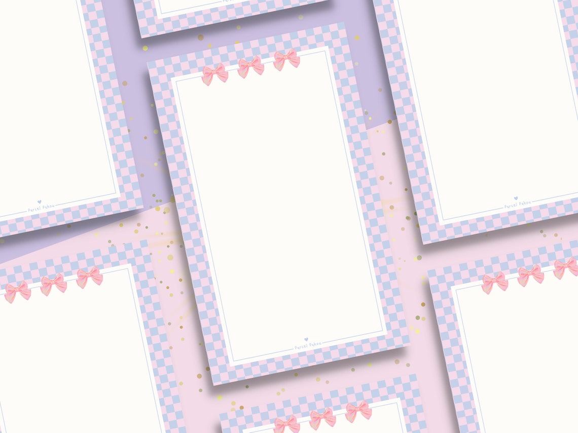Cute Pink Bow Notepad / Coquette Cute Blue Stationery / to Do List Memo ...