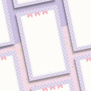Cute Pink Bow Notepad / Coquette Cute Blue Stationery / to Do List Memo ...