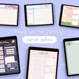 Undated Digital Planner / Cute Goodnotes Planner / 2025 Kawaii iPad ...