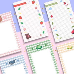 Kawaii Whale Notepad / Cute Ocean Animal Stationery / to Do List Memo ...