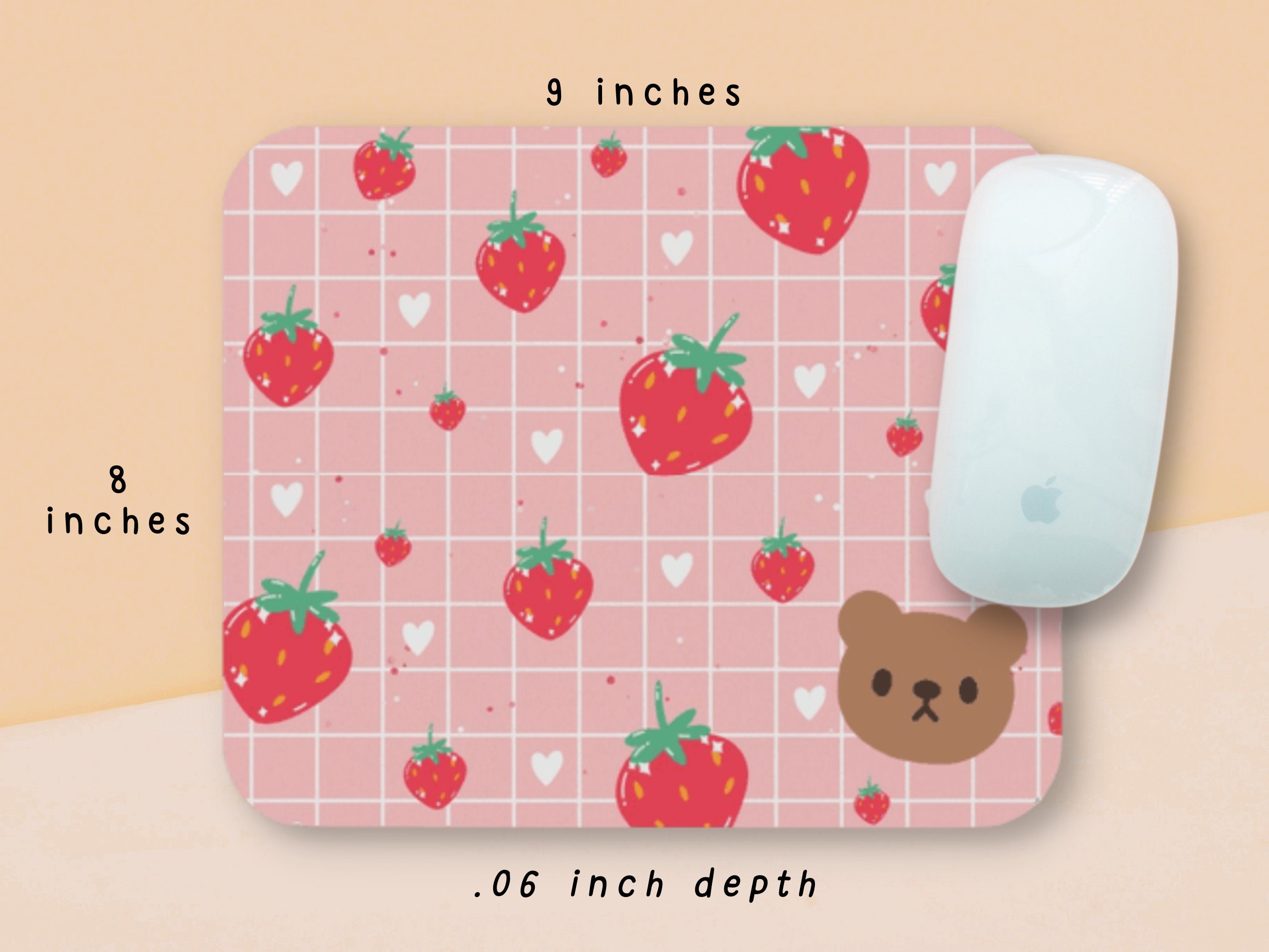 Cute Mouse Pad Small Mousepad Kawaii Bear Mouse Mat Mouse - Etsy Canada