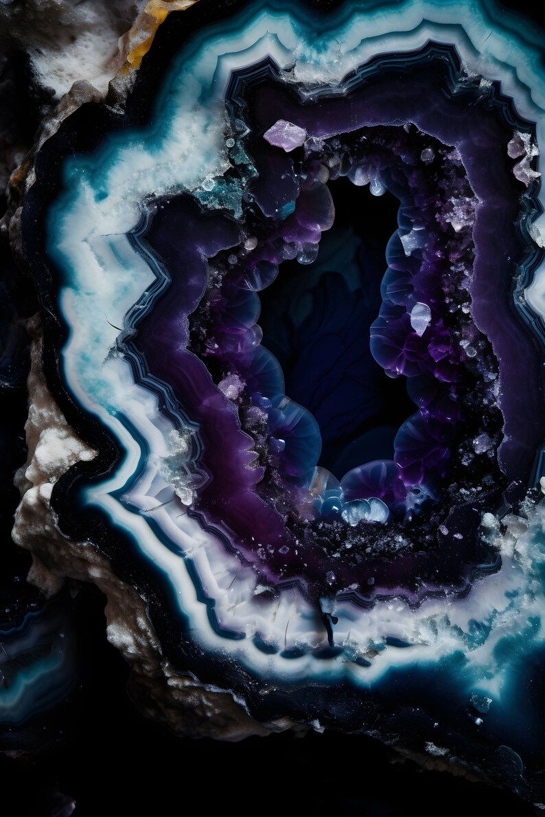 3 Sliced Geode Art Pictures Digital Download - Etsy