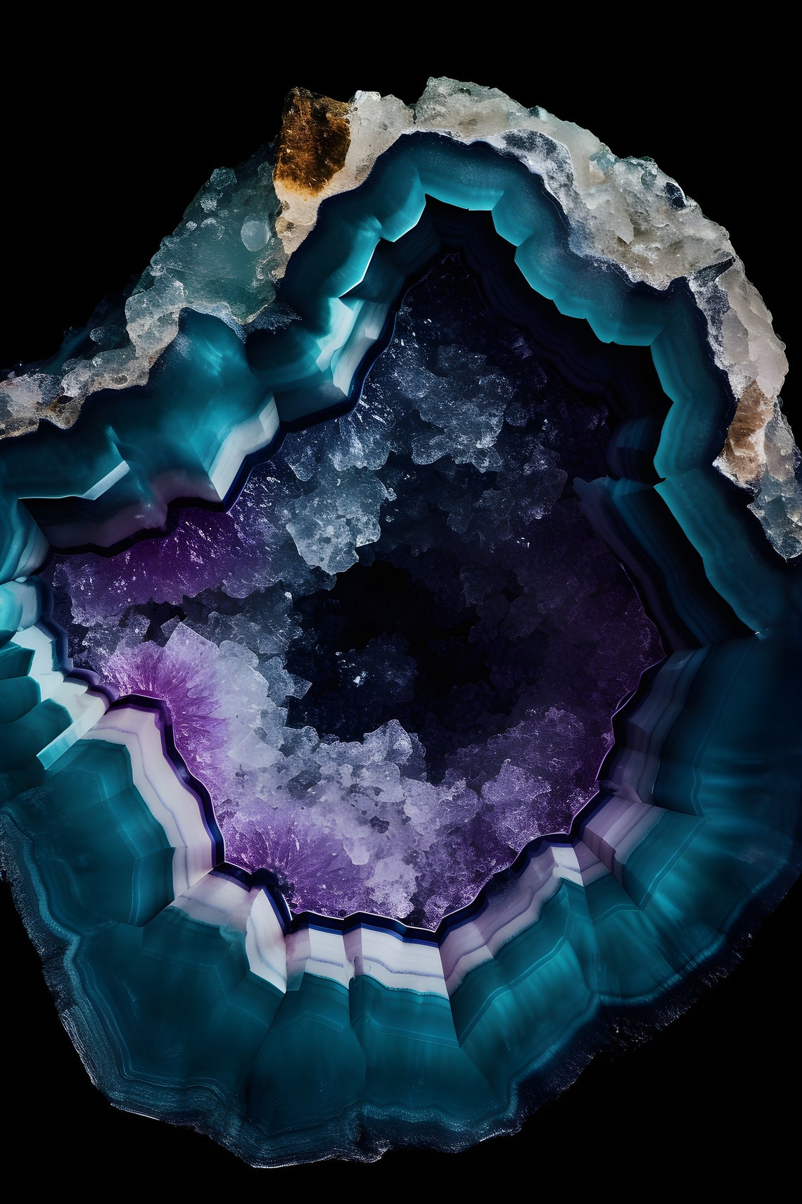3 Sliced Geode Art Pictures Digital Download - Etsy