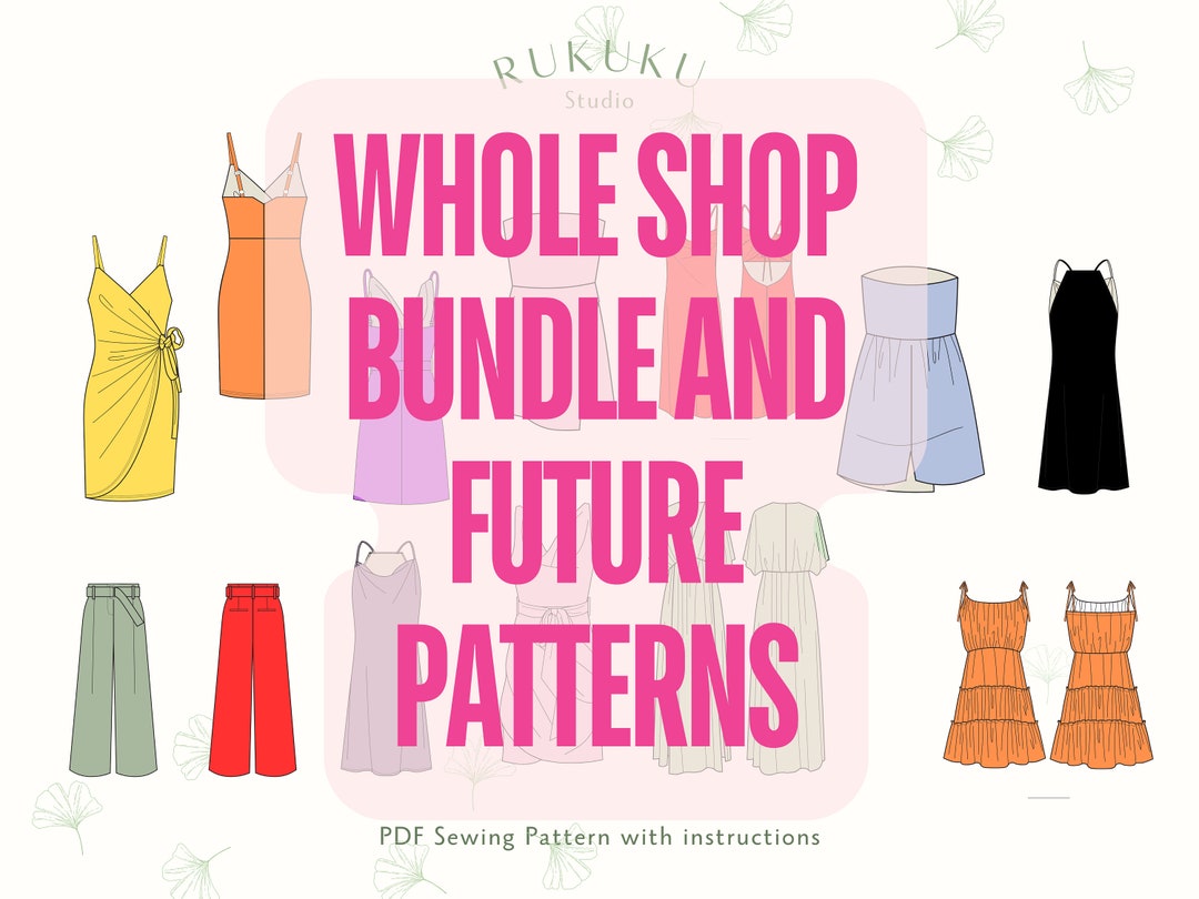 WHOLE SHOP Bundle Sewing Pattern for Womens | Beginner Sewing Patterns ...