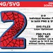 Spider Web Numbers Svg, Number Clipart, Layered Svg Numbers, Spider Web ...