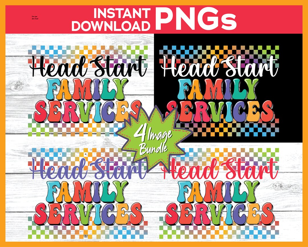 Head Start Family Services Png | Colorful Retro Family Services Design ...