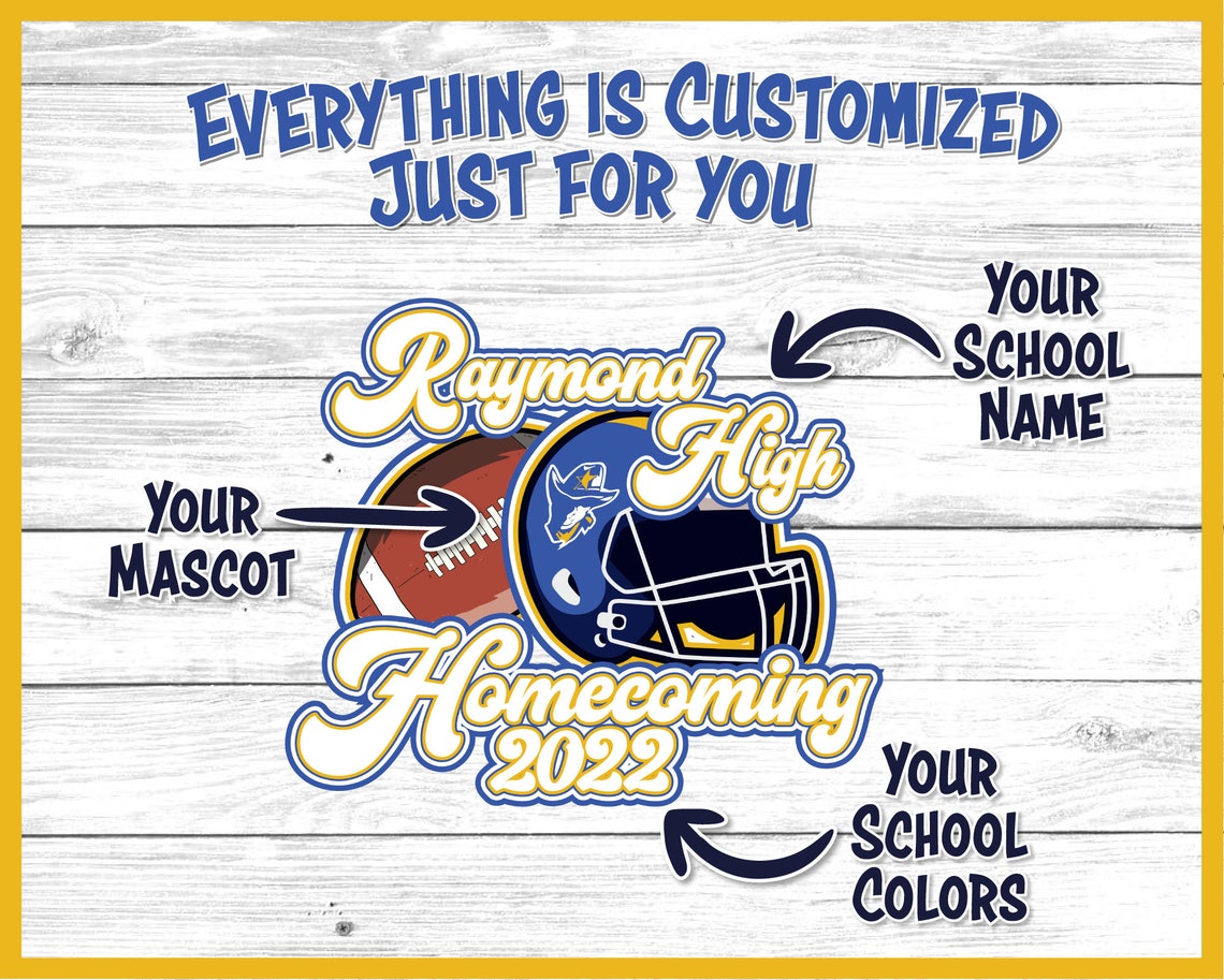 High School Homecoming Customized Image School Spirit Shirt - Etsy