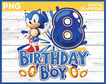 Sonic Birthday Boy Age 3 Png Image Digital Download YOU - Etsy