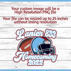 High School Homecoming Customized Image - School Spirit Shirt PNG - Etsy
