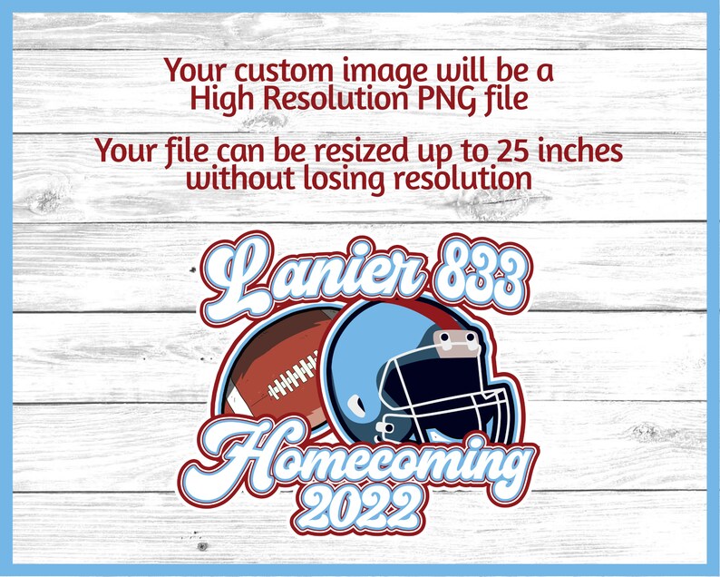 High School Homecoming Customized Image - School Spirit Shirt PNG - Etsy