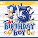 Sonic Birthday Boy Age 3 Png Image - Digital Download YOU PRINT - Etsy
