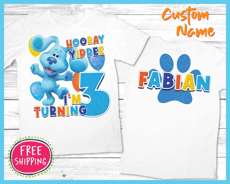 Blues Clues Birthday Boy Shirt Personalized Blues Clues - Etsy