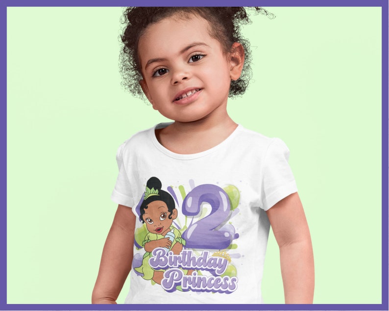 Princess Tiana Birthday Girl Age 2 PNG Image - Baby Princess Tiana ...