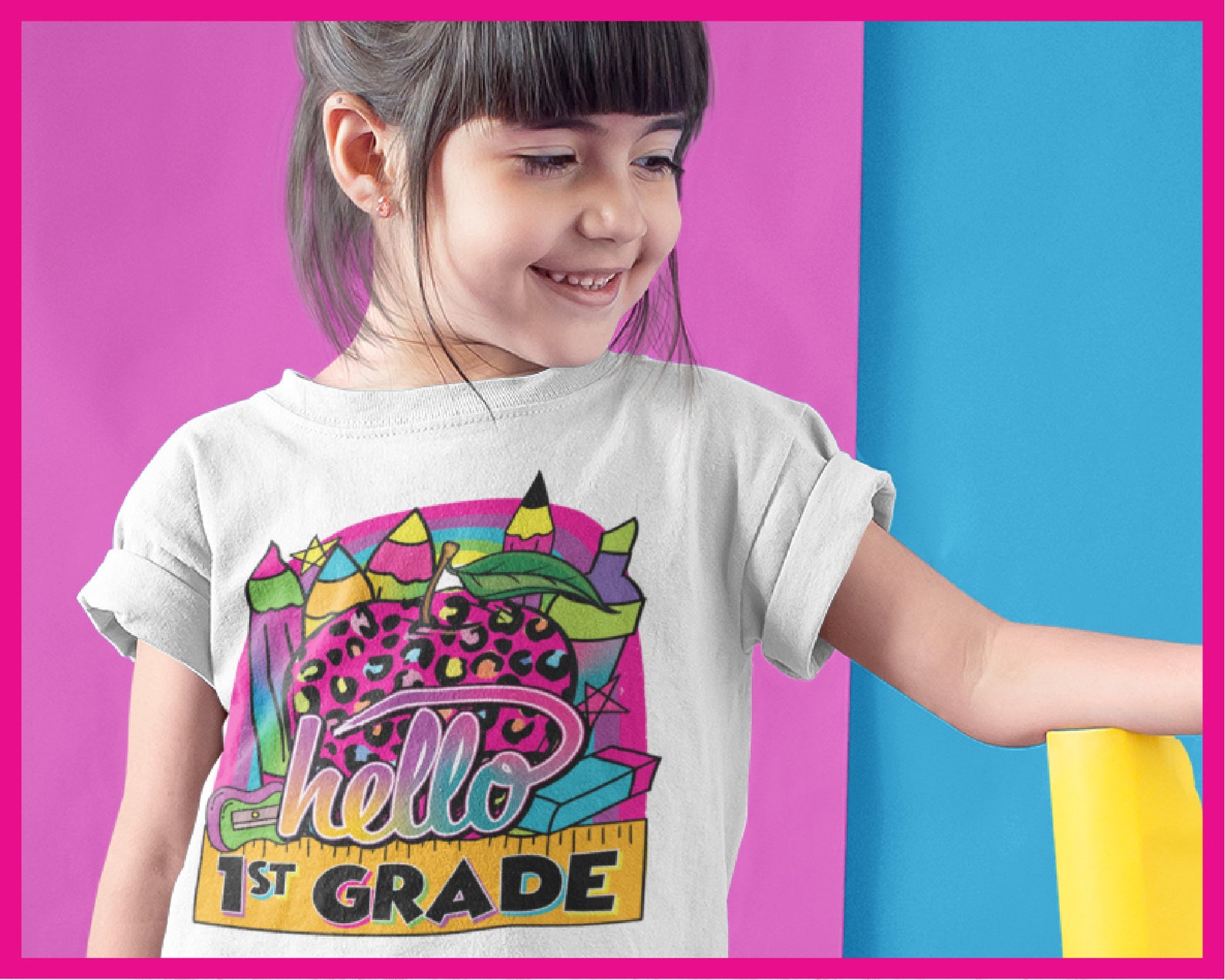 Hello 1st Grade Shirt Image 1st Grade Png for Girl 1st - Etsy