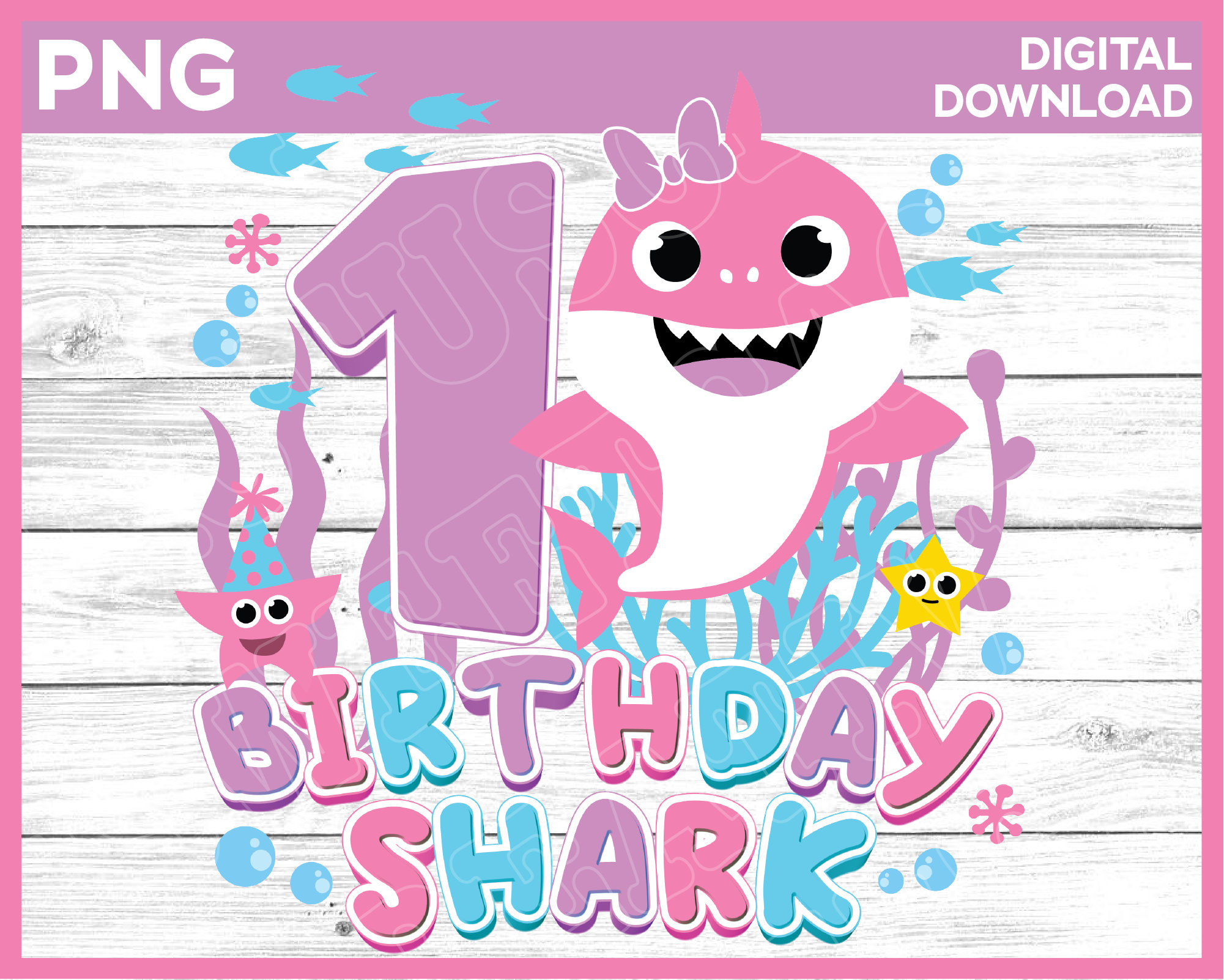 Baby Shark First Birthday Png - Etsy UK
