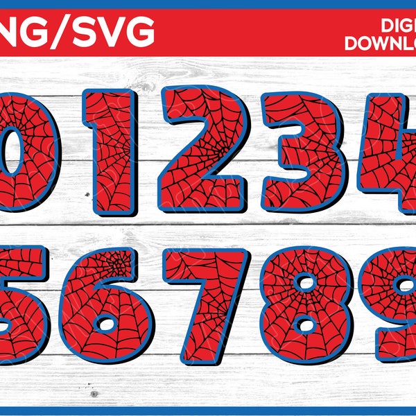Layered Numbers Svg - Etsy